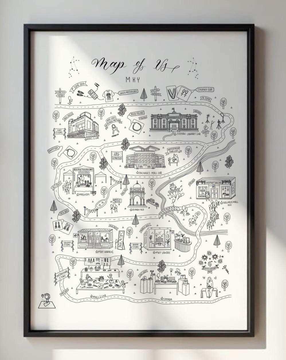 IshMaps - Custom Relationship Maps as Meaningful Gifts - Map of Us